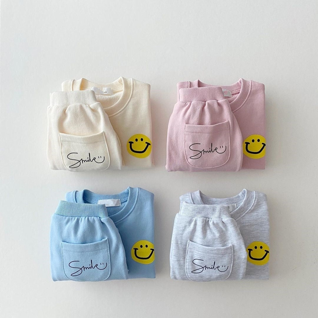 'Smile' Smiley Face Jogger Set
