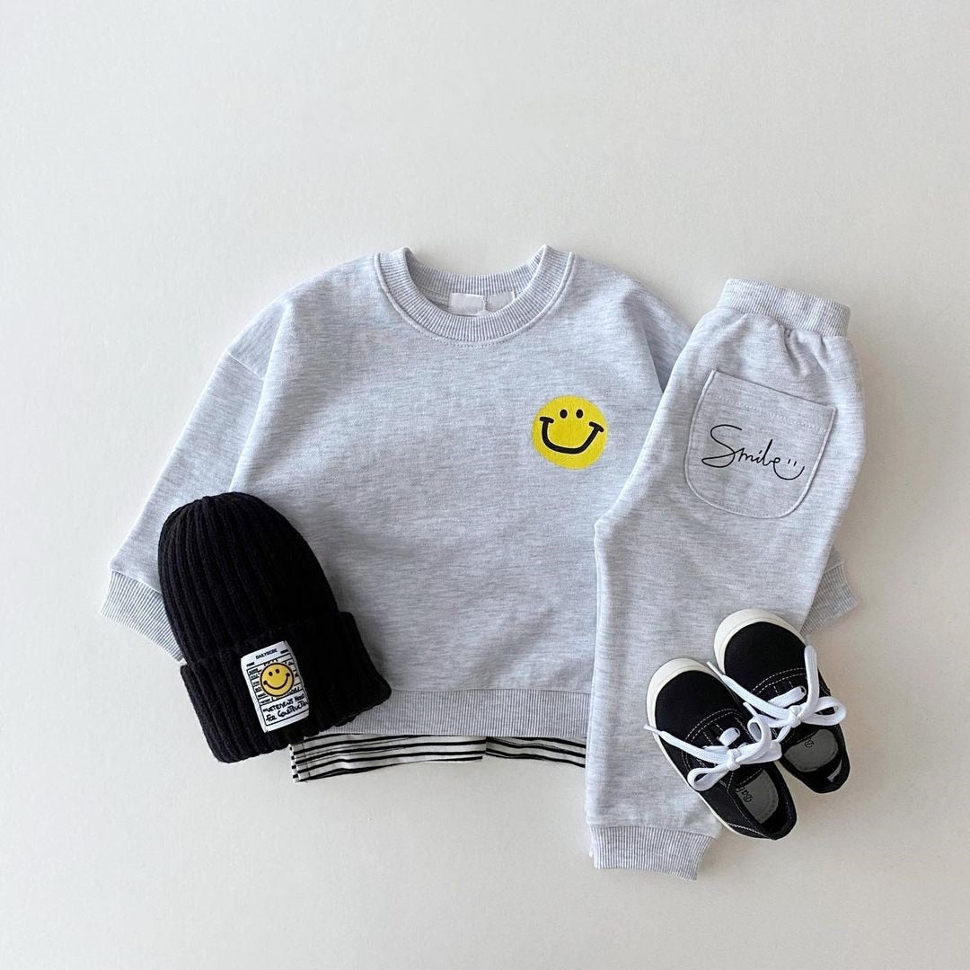 'Smile' Smiley Face Jogger Set