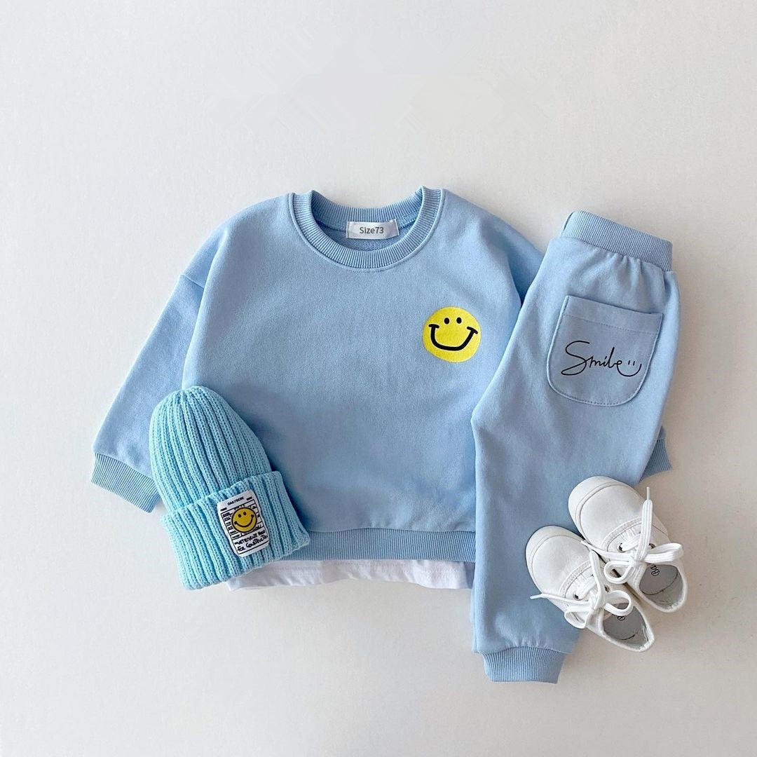 'Smile' Smiley Face Jogger Set